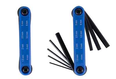 Folding Hex Key Set Allen Wrench Workshop DIY Professional 1.5-6mm 8pc ...
