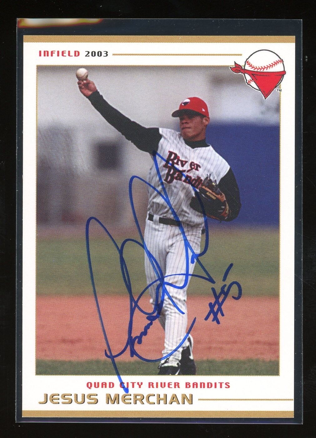 2003 Quad City River Bandits JESUS MERCHAN Signed Card autograph AUTO ...