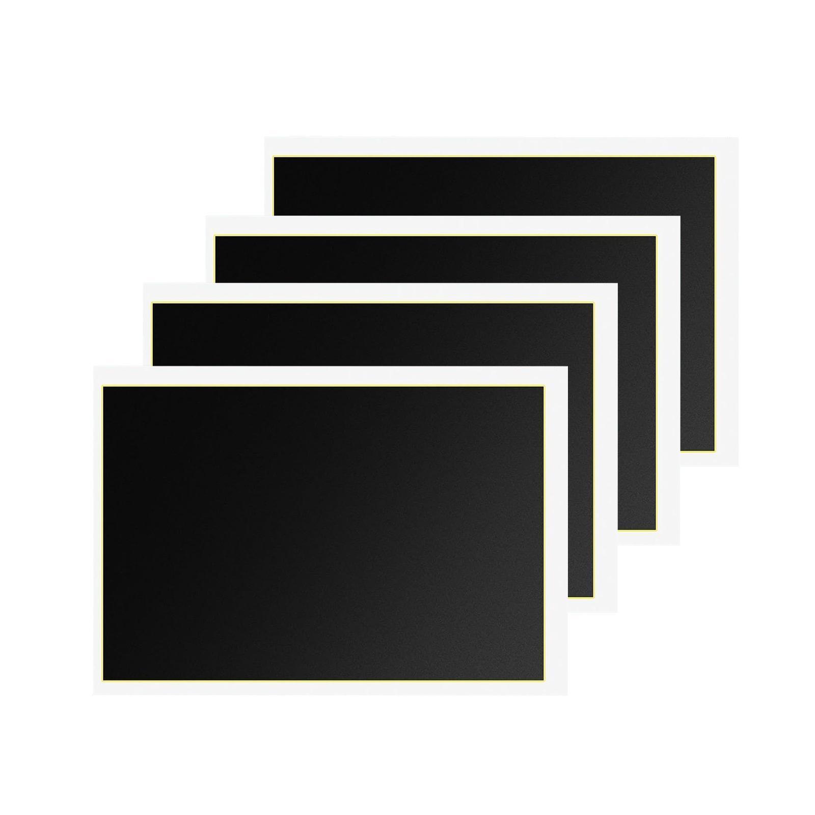 4x Engraving Color Sheet Durable Crafts Black Color Laser Marking Paper ...