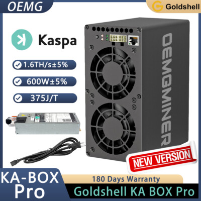 Goldshell KA Box Pro Kaspa Miner 1.6TH/s 600W Home Mining with PSU ...
