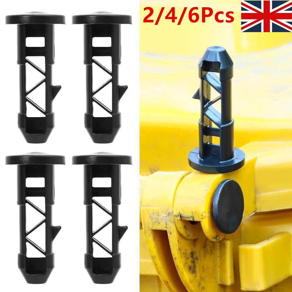 2/4/6x Plastic Plug Link Fixing Strong Wheelie Bin Lid Hinge Pin Pins ...