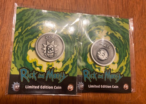 Rick and Morty Limited Edition Coins Rick & Morty 2 RARE collectable ...