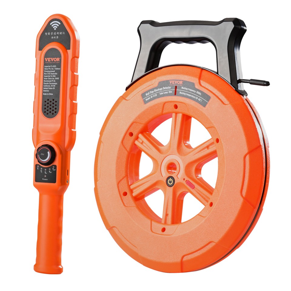 VEVOR Pipe Blockage Detector Locators 100ft/30m Waterproof for PVC ...