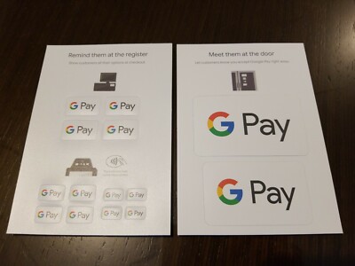 14 Google Pay register terminal stickers window decals sticker kit GPay ...