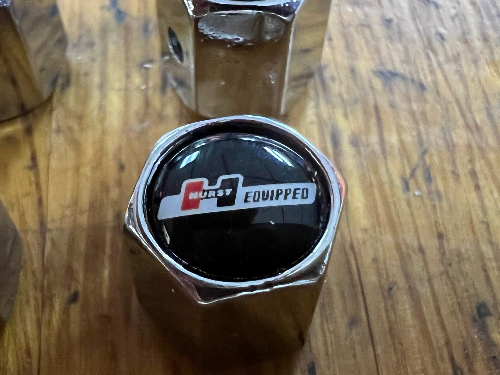 HURST EQUIPPED WHEEL RIM VALVE STEM CAPS FITS PONTIAC OLDSMOBILE AMC ...