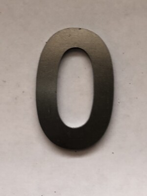 METAL NUMBER - “0” - Zero - 2” Inch Tall x 3/16” Thick - Machine Cut | eBay