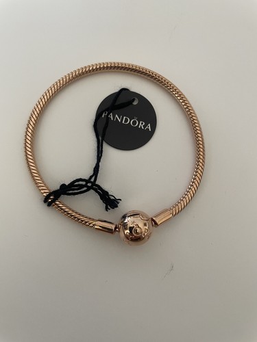 Authentic Pandora Rose Smooth Bracelet Logo Clasp 580728 Size 21 8.3 ...