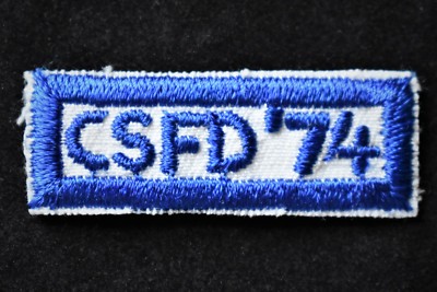 Vintage Fire Department Sew On Patch Badge CSFD '74 CO Springs Fire ...