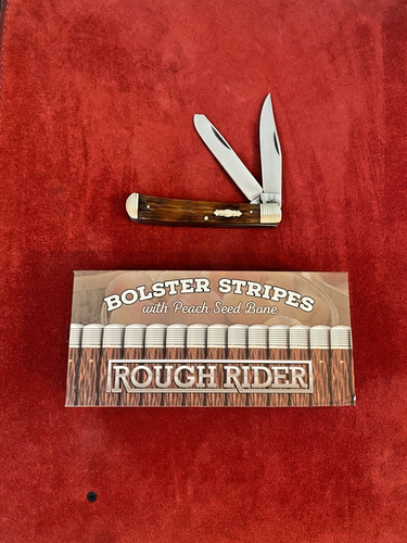 Rough Rider Bolster Stripes (Peach Seed) Trapper Pocket Knife, RR1566 ...
