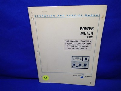 Manuals & Books - Power Meter Operating Service Manual