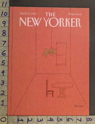 1986 INTERIOR DESIGN HOME DECOR TALLON NEW YORKER PUBLISHER PROOF ART ...