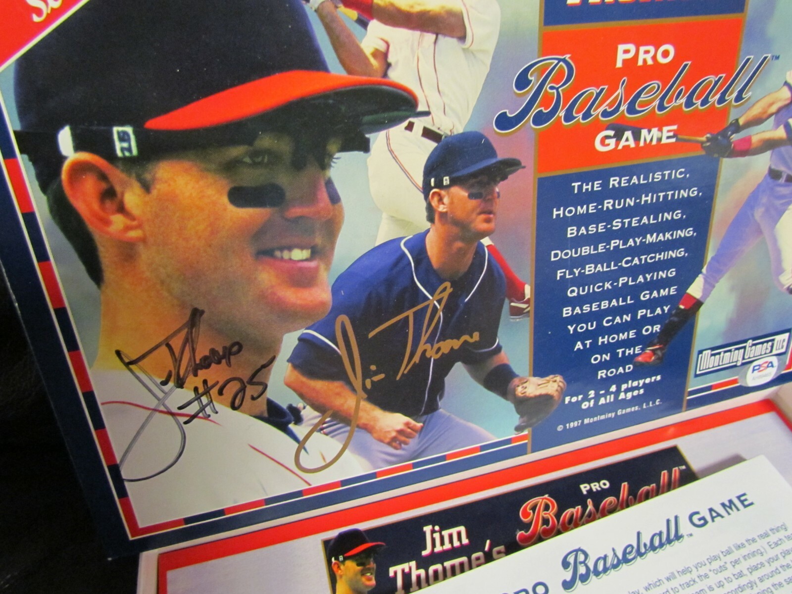 Jim Thome Autographed Pro Baseball Game PSA Certified | eBay