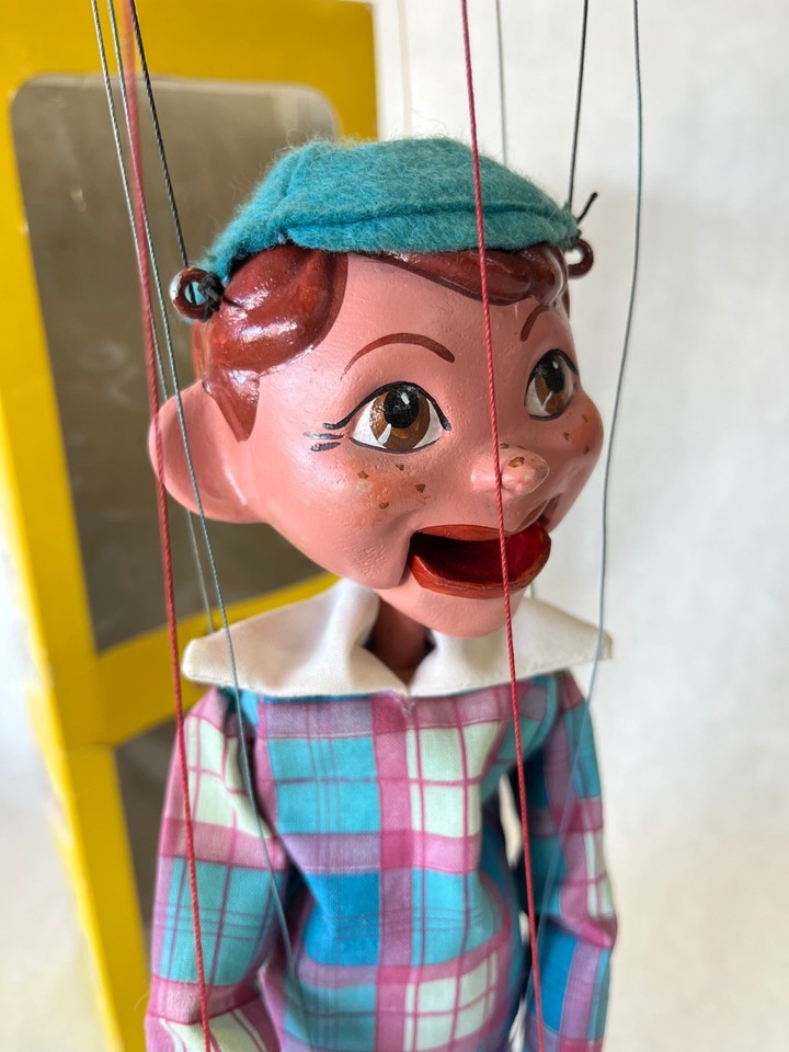 Pelham Puppet Marionette 1960's SM Boy with Box excellent condition! | eBay
