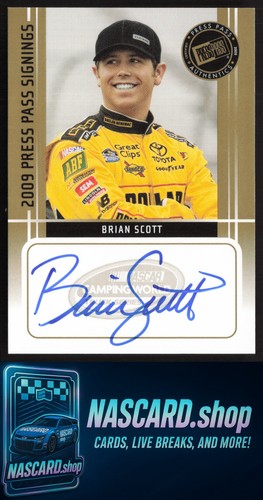 2009 Press Pass #NNO Brian Scott Signings Gold | eBay