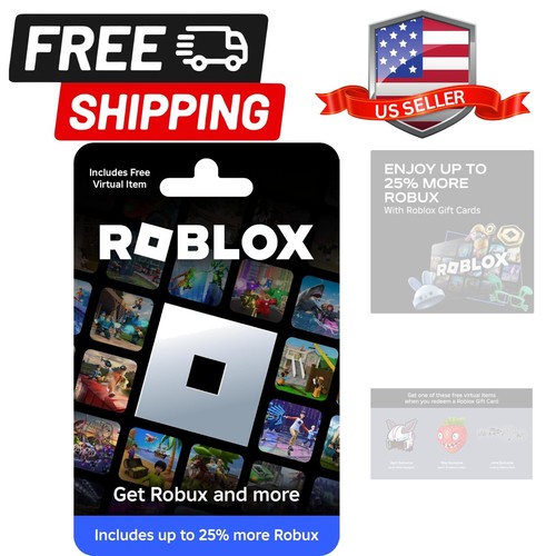 Physical Gift Card Virtual Item Roblox Digital Redeem Worldwide | eBay