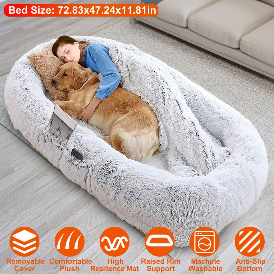 73" Extra Large Bean Bag Bed for Humans Bean Bag Human Sized with ...
