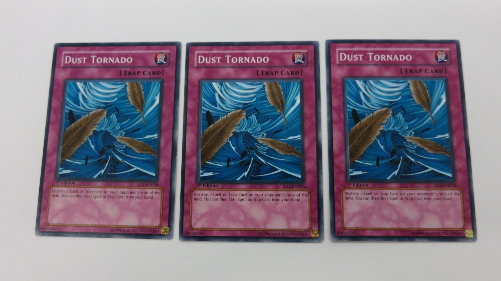 3x DUST TORNADO SD4-EN026 TRAP CARD 1ST EDITION COMMON YUGIOH NM | eBay