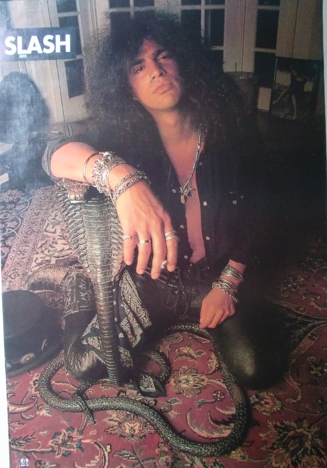 SLASH "POSING WITH A COBRA STATUE" POSTER FROM ASIA - Guns N' Roses ...