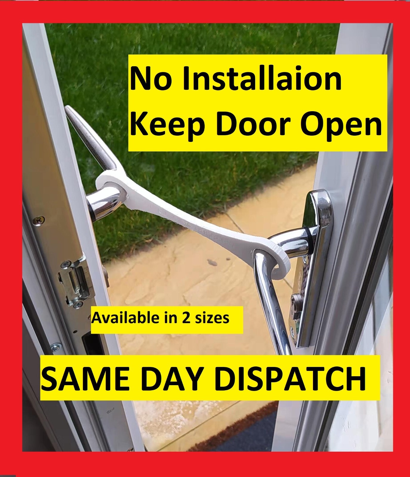 uPVC Door Restrictor Arm Patio French Doors 90 Degree Steel Stay With ...