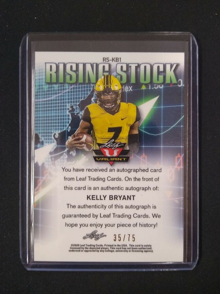 2020 Leaf Valiant Rising Stock KELLY BRYANT Auto Green 35/75 *SR28B | eBay