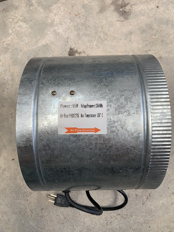 10" Duct Booster Inline Blower Fan Blower Exhaust Ducting Cooling Vent ...