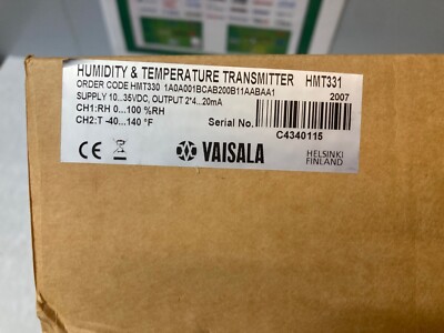 NEW - Vaisala Humidity &Temp Transmitter HMT 331 C4340115 | eBay