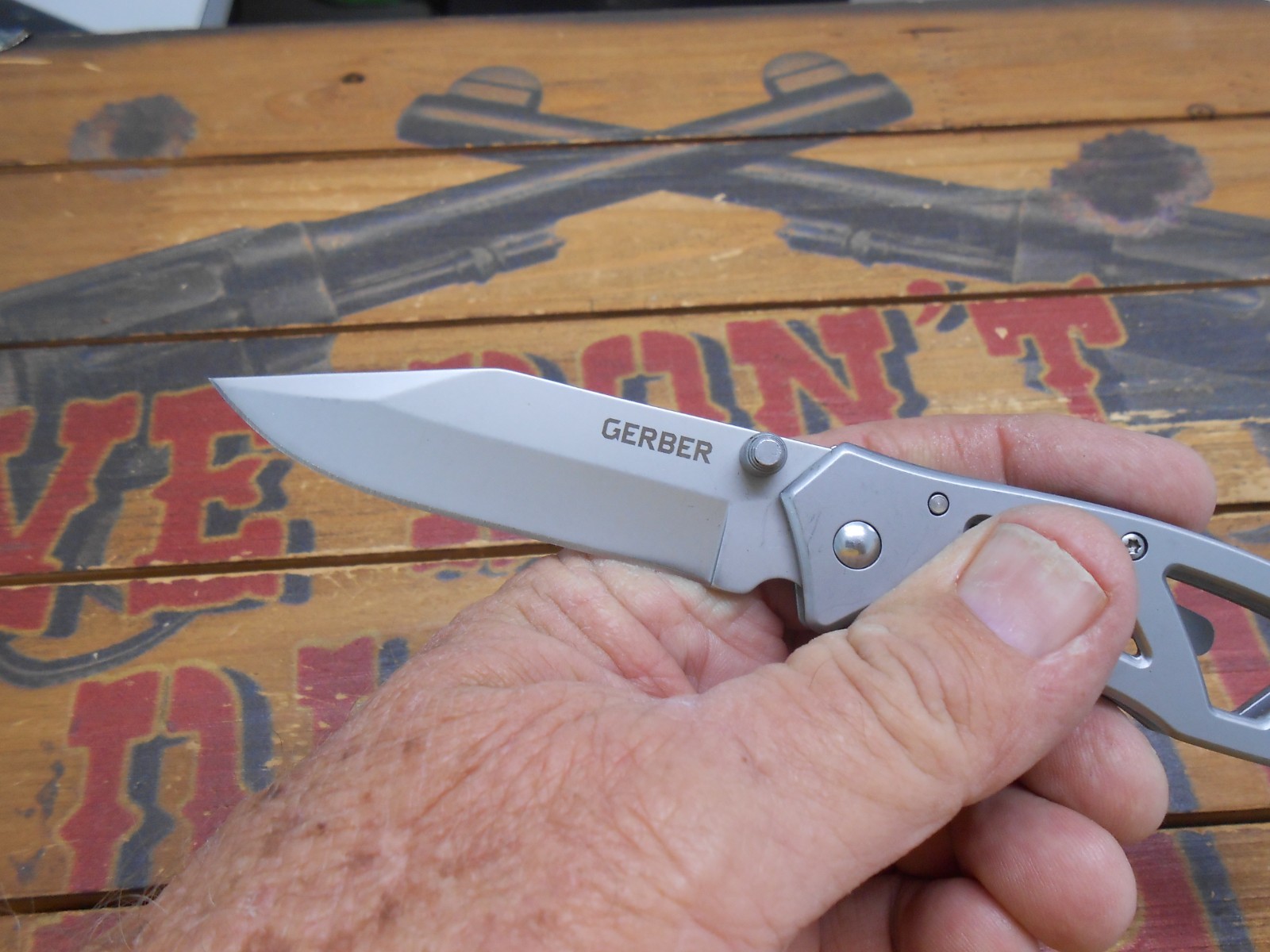 Gerber Paraframe I Knife Frame Lock Plain Edge Blade | eBay