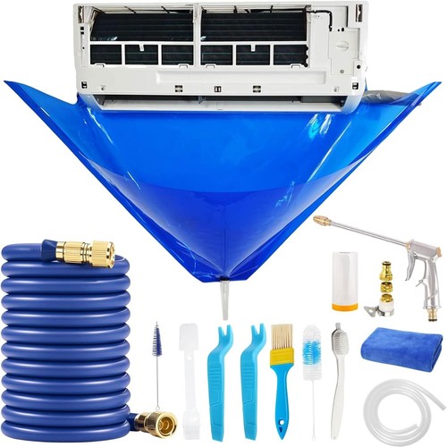 16Pcs Mini Split Cleaning Kit Bag with 50FT Hose Set, Air Conditioner ...