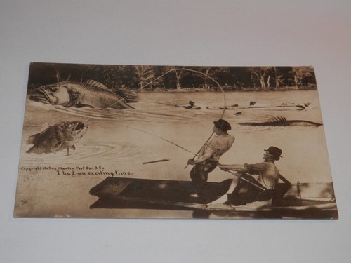 MILTON PA - 1910 RPPC REAL-PHOTO POSTCARD - FISHING EXAGGERATION ...