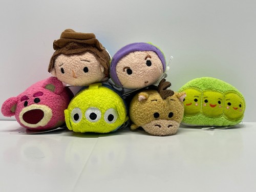BNWT DISNEY STORE TSUM PLUSH SET OF 6 TOY STORY ALIEN BULLSEYE WOODY ...