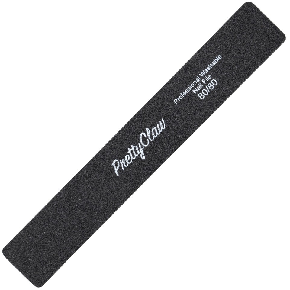 10pc Professional Nail Files Acrylic File Rectangle Black Jumbo File 80 ...