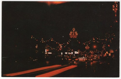 Appleton Wi College Ave at Christmas Avenue of Angels Vintage Postcard ...