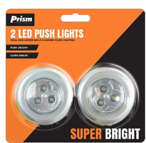 4 LED Touch Push On Off Light Self Stick On Click Battery Button Light ...