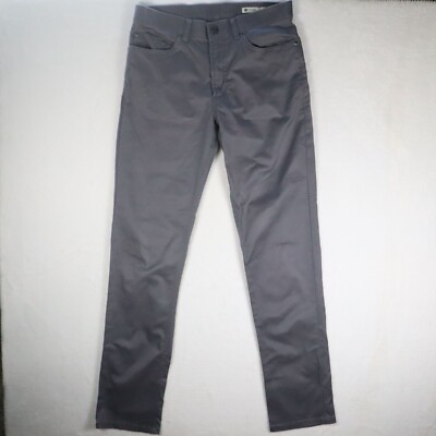 Men's HAGGAR CLOTHING Grey Slim Fit Chino Pants 32"W | eBay