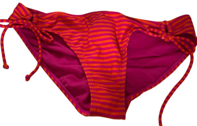 Roxy Women's Lowrider Side Stripe String Cheeky Bikini Bottom, Orange ...