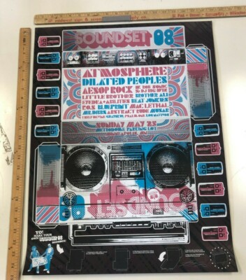 VINTAGE POSTER Soundset Hip Hop Festival 2008 Atmosphere Dilated ...