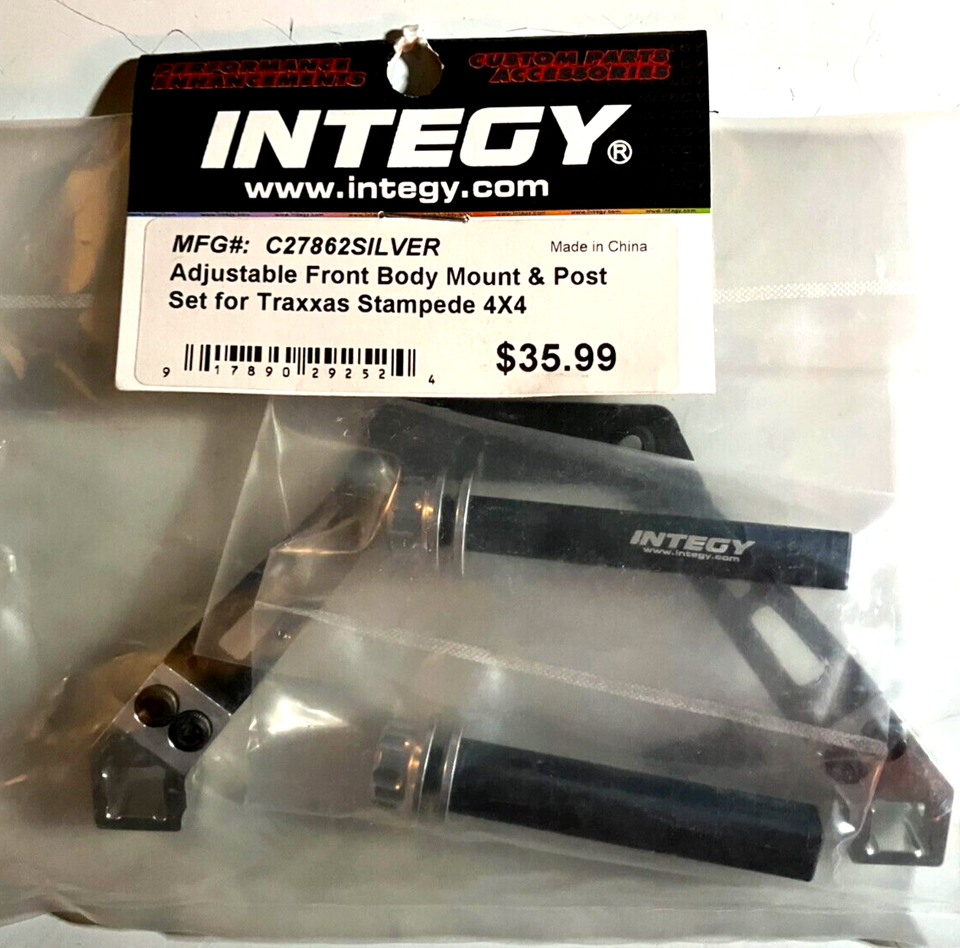 C27862SILVER Integy Front Body Mount & Post Set Stampede 4x4 | eBay