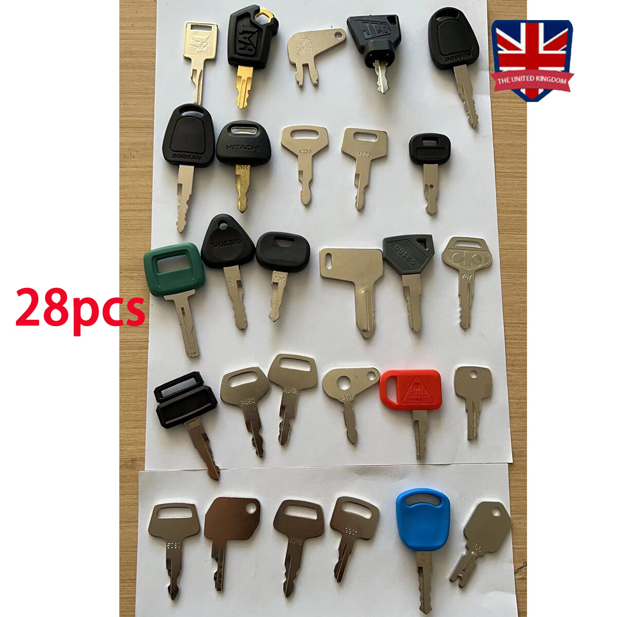 28x Keys Ignition Key Digger Plant Dumper Dozer Rolle For Agricultural ...