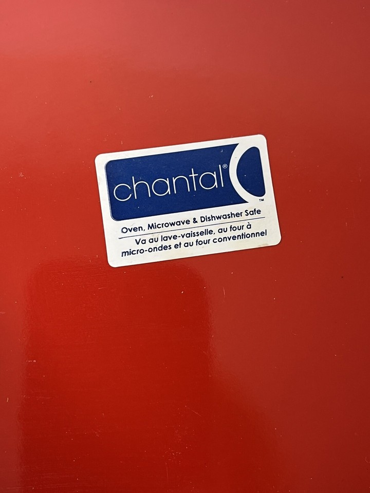 Chantal 1 Qt Red Stoneware Apple Shape Casserole Dish + 1 Cup Apple ...