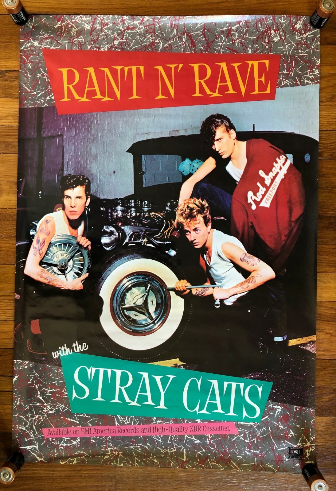 Stray Cats Rant n' Rave with the Stray Cats RARE original promo poster ...