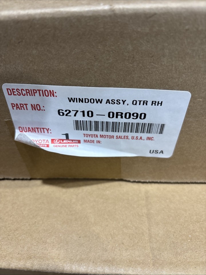 2019-2024 Toyota RAV4 Right Rear Quarter Glass 62710-0R090 OEM See Pics ...