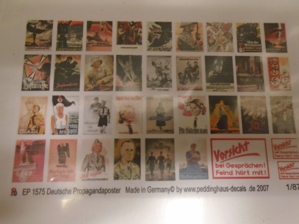 1:35 Verlinden Dry Transfer - WW2 German Wall Slogans+2 PROPAGANDA Wall ...