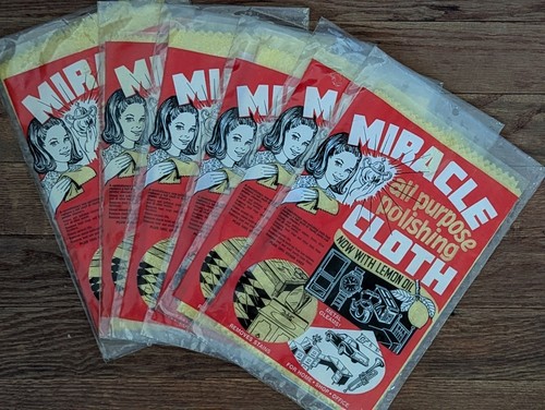 6 Vintage Miracle Cloth All Purpose Polishing With Lemon Oil New | eBay