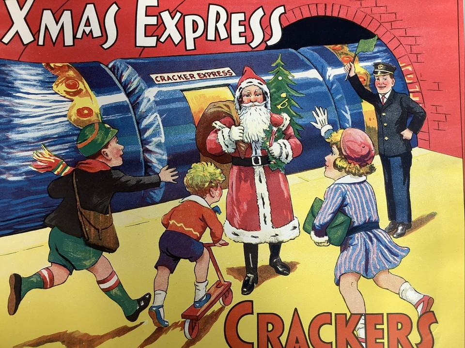 Batger’s Christmas Cracker Label “Xmas Express Crackers” Genuine ...