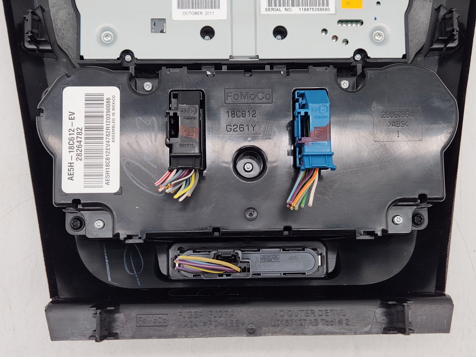 2010-2012 Ford Fusion AC Heater Climate Control Radio Control Panel OEM ...