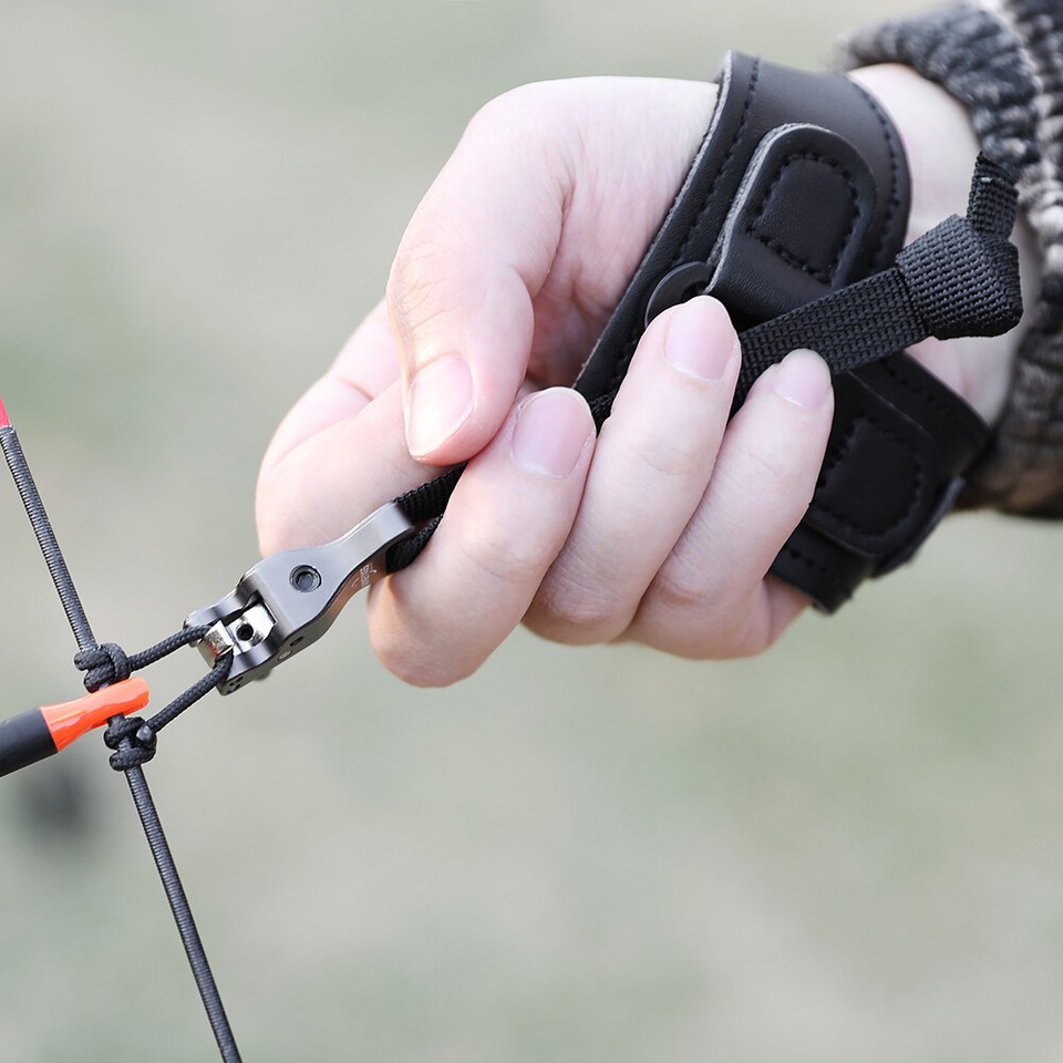 Archery Release Aids Wrist Strap Trigger Adjustable Compound Bow ...