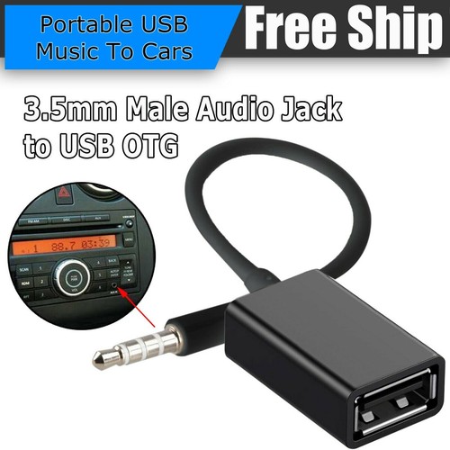 3.5mm Male Audio AUX Jack to USB 2.0 Type A Female OTG Converter ...