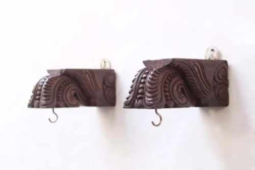 2 pcs Wooden Wall Bracket Corbel Plant Hanger Small Wall Hanging Home ...