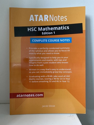 ATAR Notes HSC Mathematics Edition 1 2017-2019 COMPLETE COURSE NOTES as ...