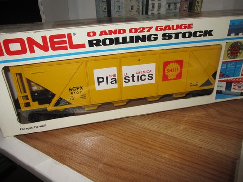 LIONEL O GAUGE No. 6-6107 SHELL Covered Hopper Car 1982~NEW in BOX ...